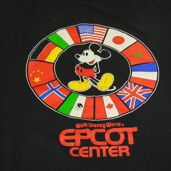 Disney | Shirts | Vintage Disney The Epcot Center Black Tshirt One Size ...